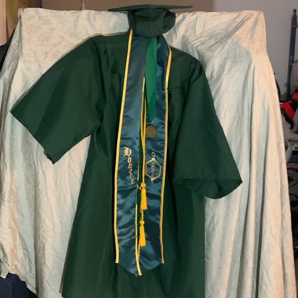 Other | Green Graduation Cap And Gown | Poshmark